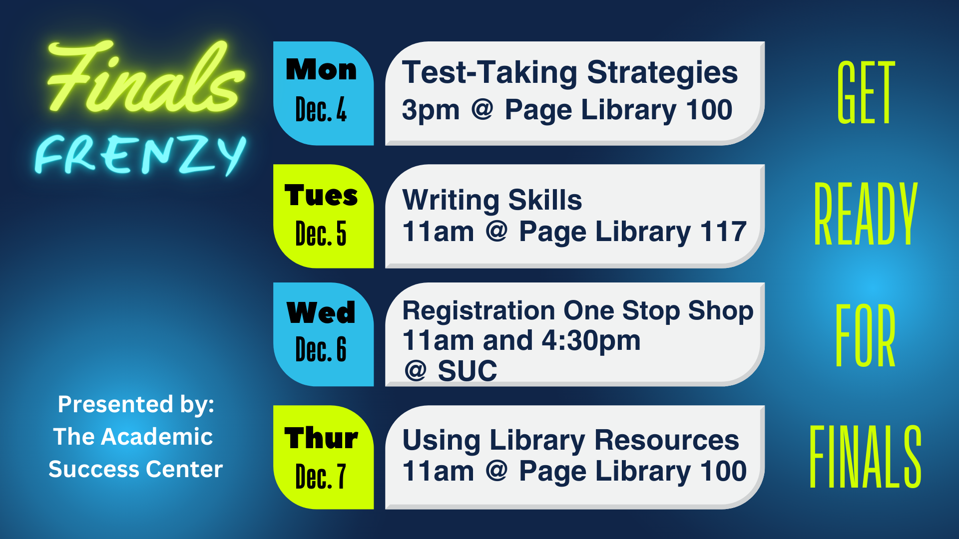 Finals Frenzy Prep Week: Writing Skills
